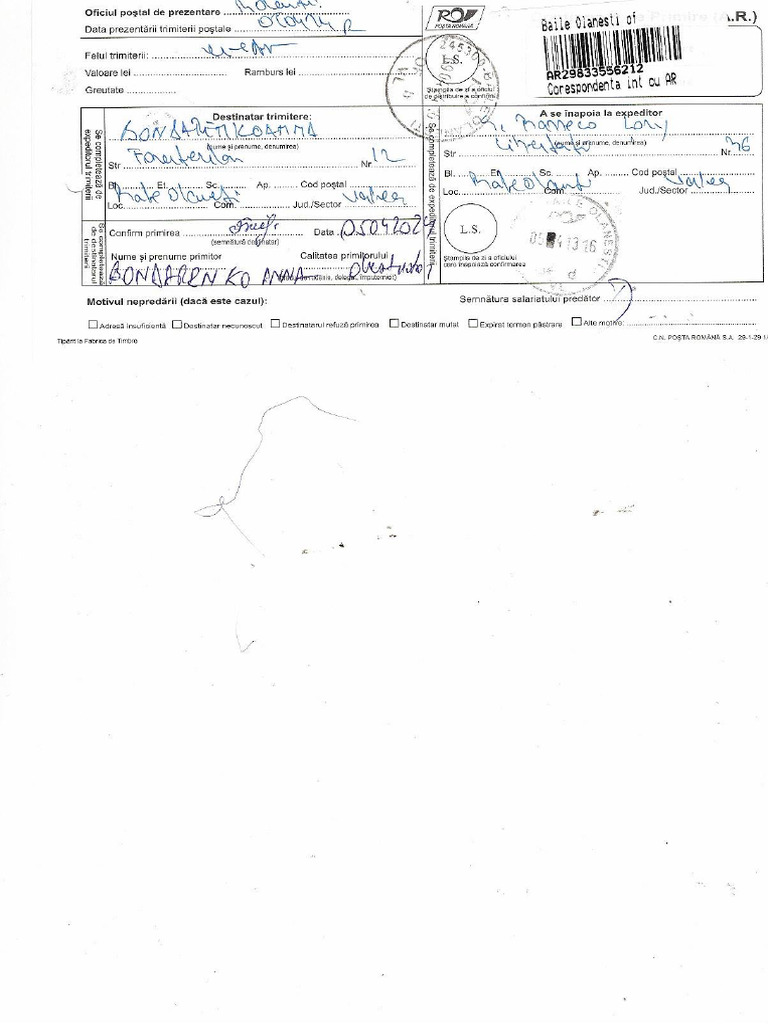 Confirmare Posta | PDF