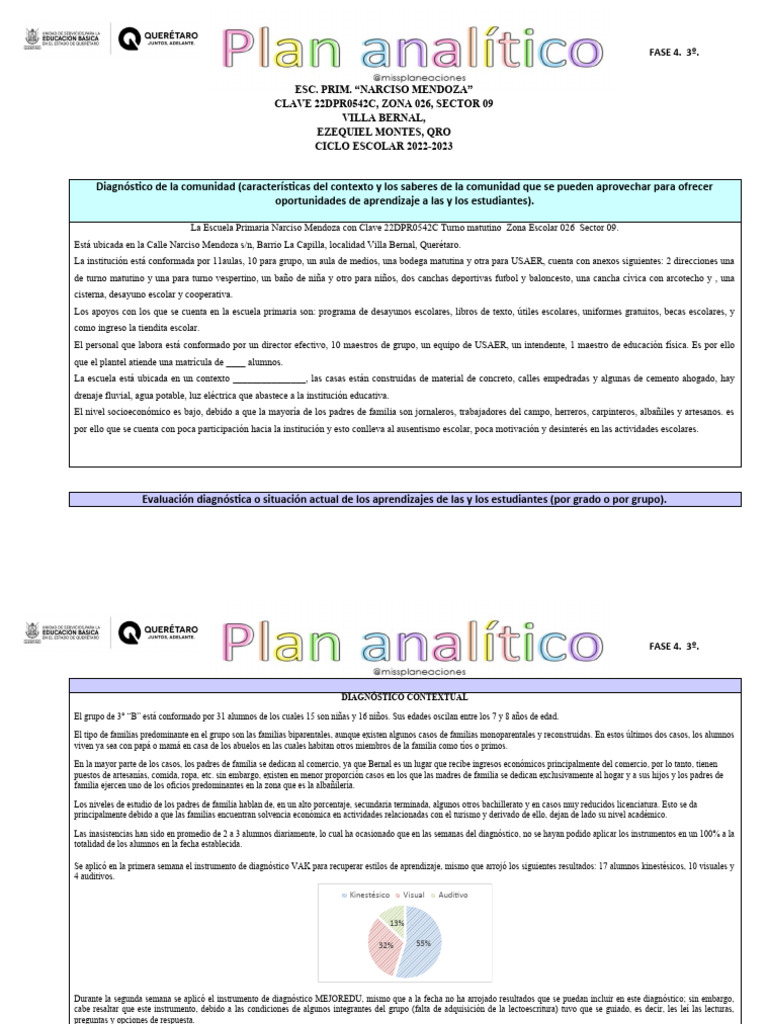 PROGRAMA ANALITICO 3ro | PDF | Evaluación | Aprendizaje