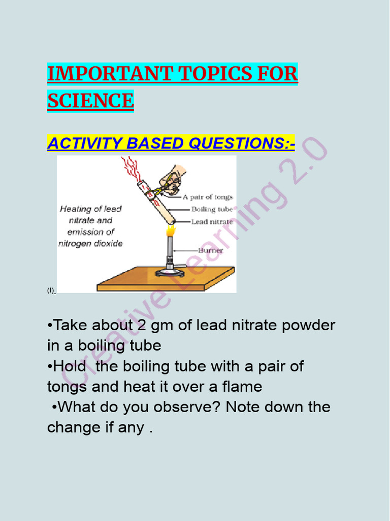 Important Topics For Science | Download Free PDF | Stoma | Voltage