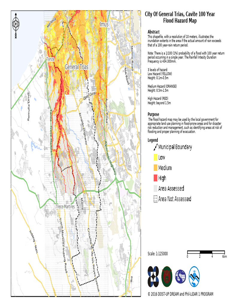 General Trias Cavite Flood Hazard Map | PDF | Social Science | Science ...