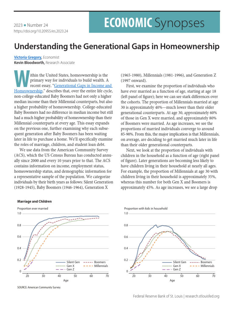 Understanding The Generational Gaps in Homeownership | PDF ...