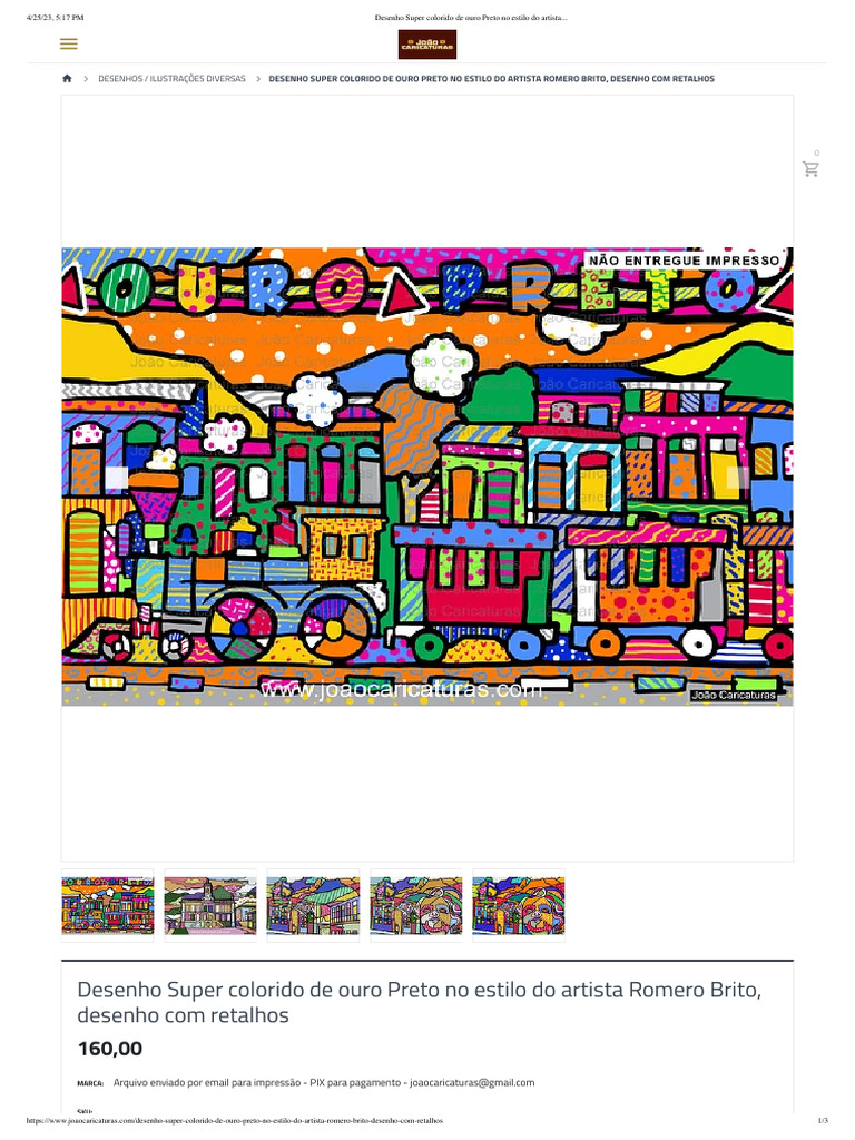 Desenho Colorido de Ouro Preto | PDF