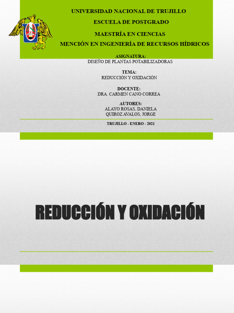 Reduccion y Oxidacion | Descargar gratis PDF | Redox | Coloide