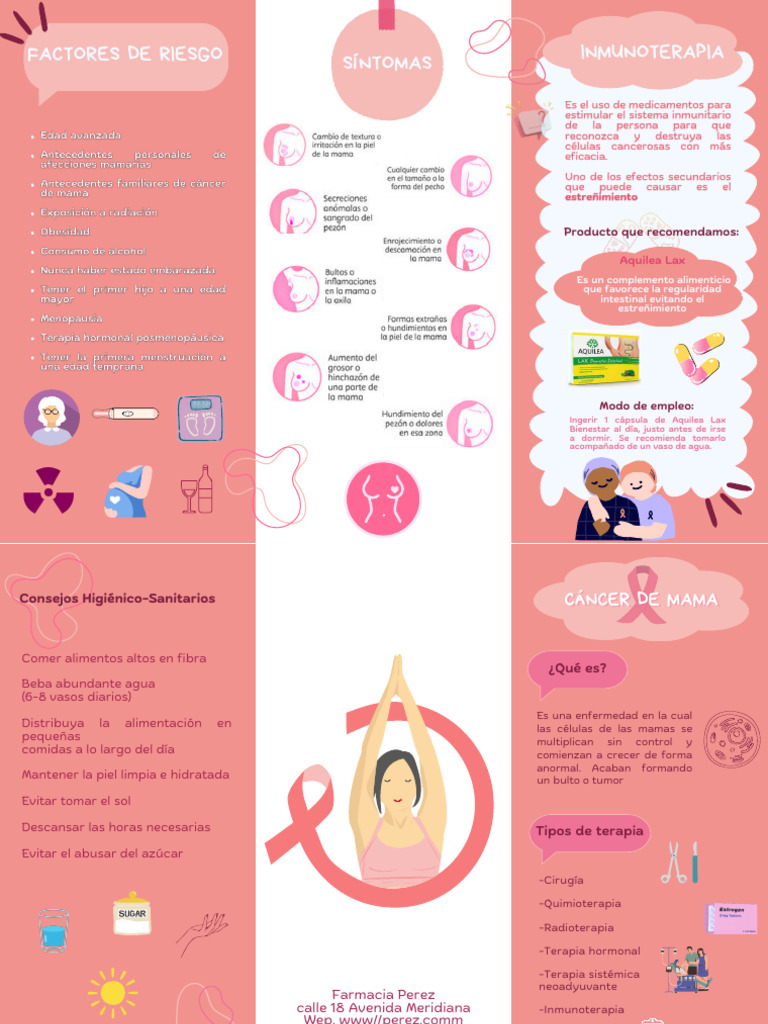 Tríptico Cáncer de Mama | PDF | Cáncer | Inmunoterapia