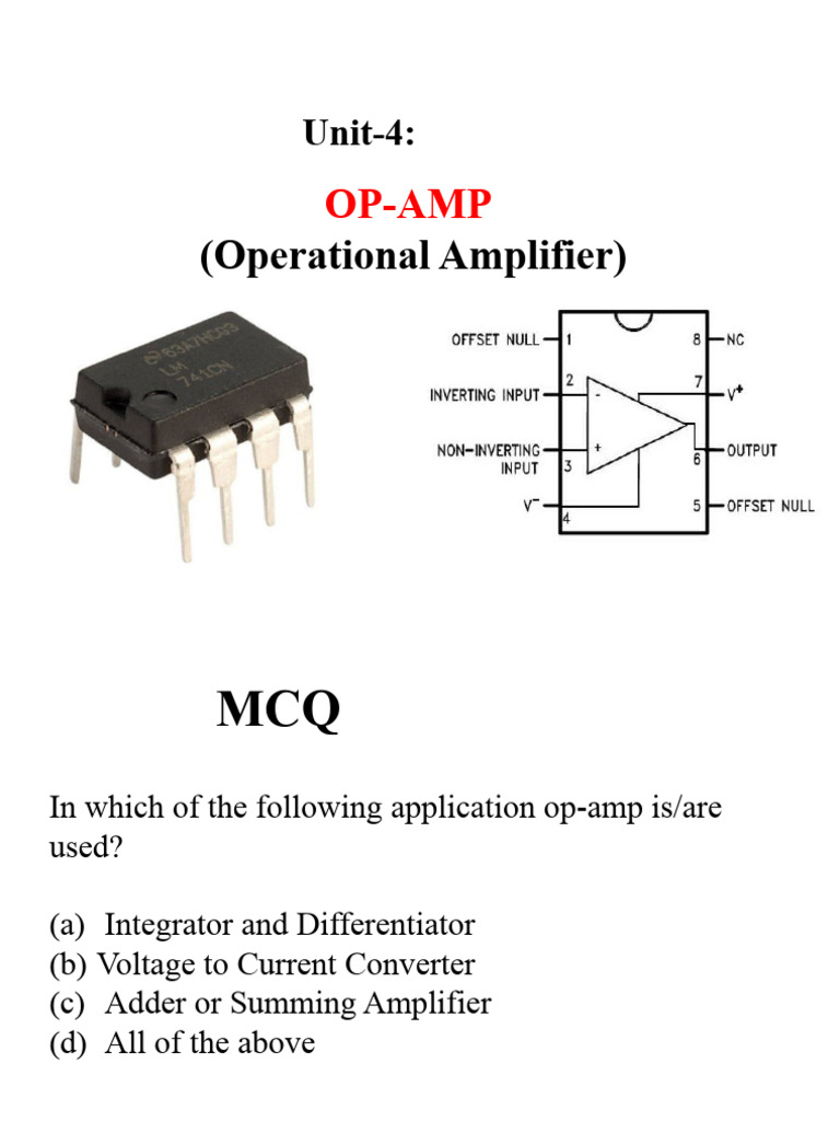Lecture1212 12284 Opamp | PDF | Operational Amplifier | Amplifier