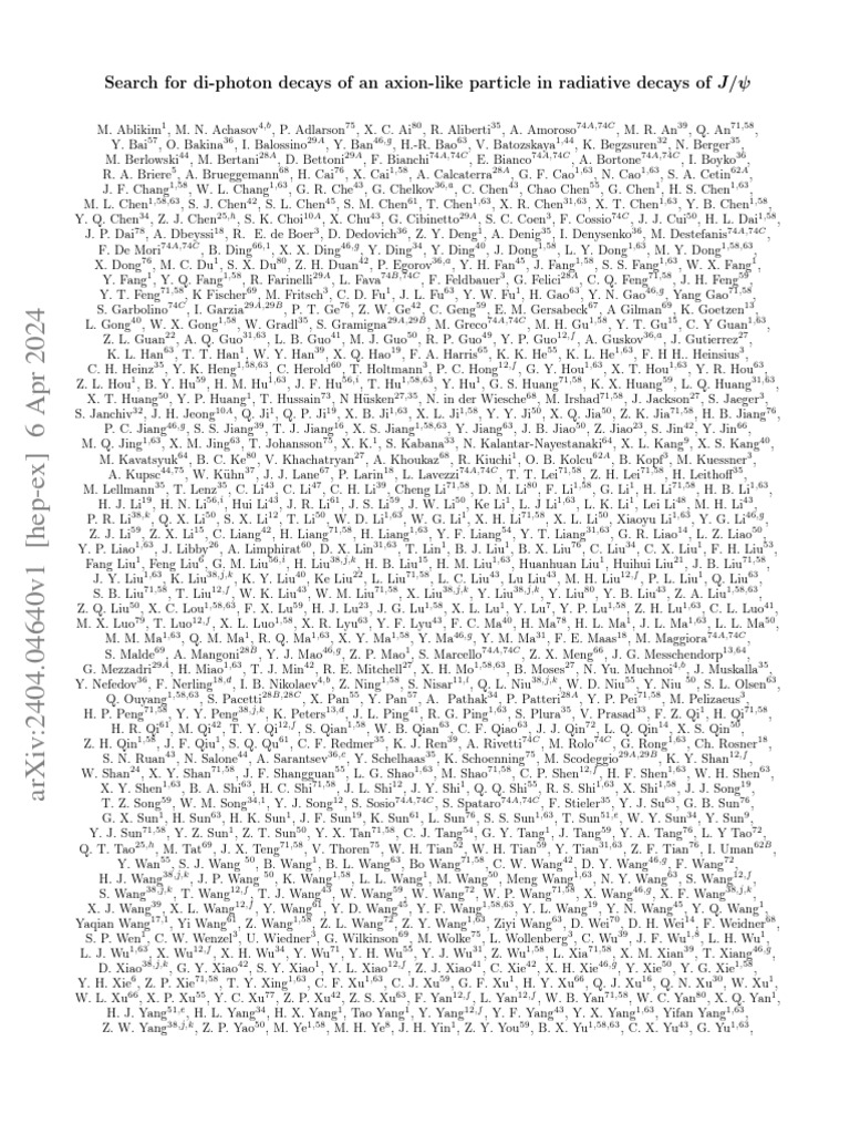 Search for di-photon decays of an axion-like particle in radiative decays of J/ψ | PDF ...