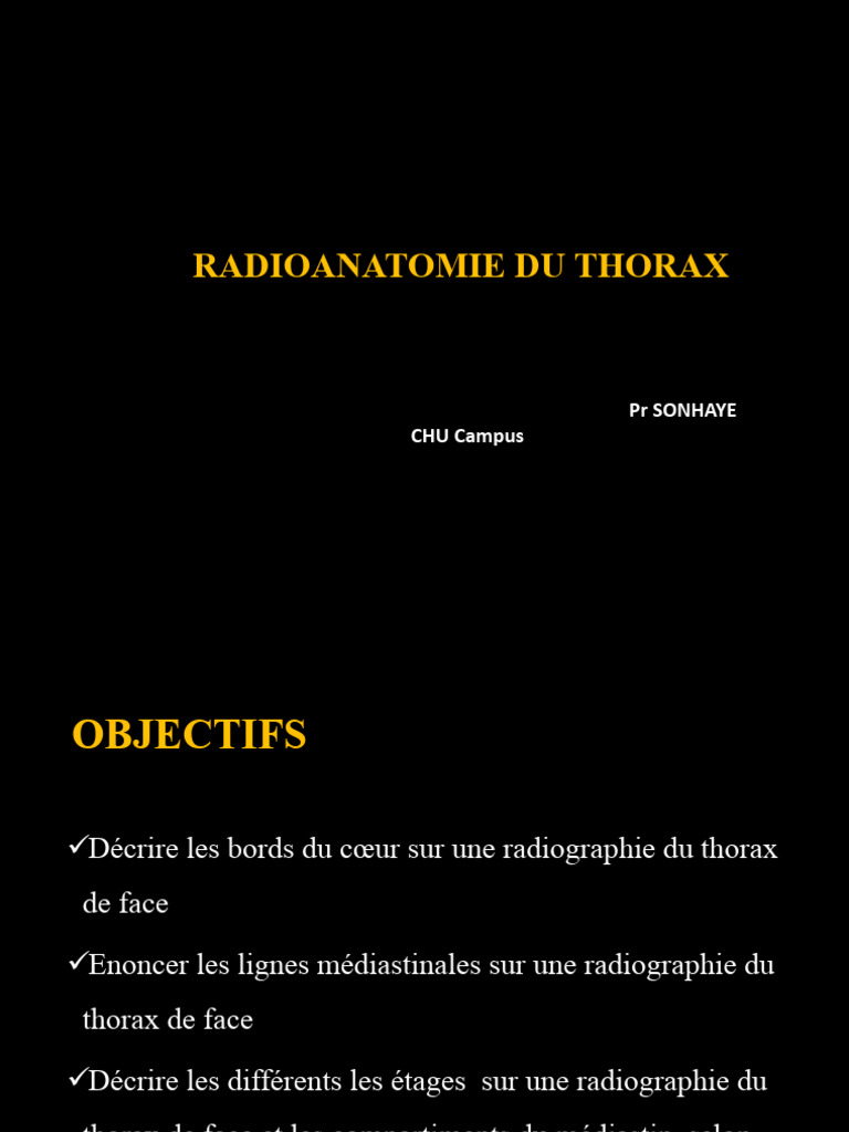 chap 2 Radioanatomie du thorax | PDF | Thorax | Aorte