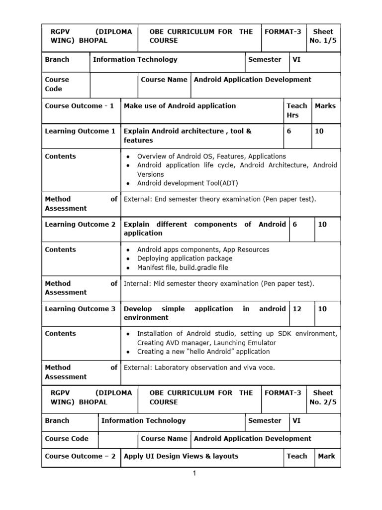 Android Application Development Pdf Menu Computing Android Operating System