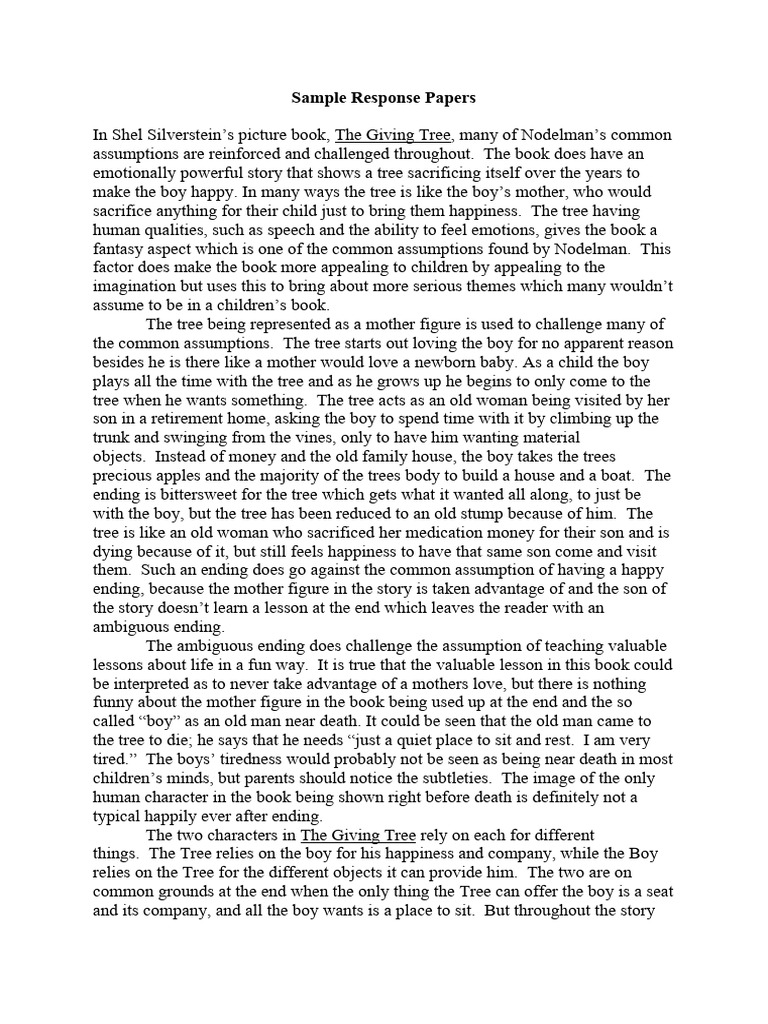 Sample Response Papers | PDF | Mermaid