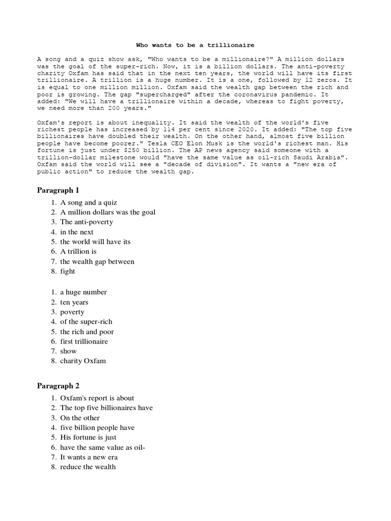 Trillionaires | PDF | Economic Inequality | Discrimination & Race Relations