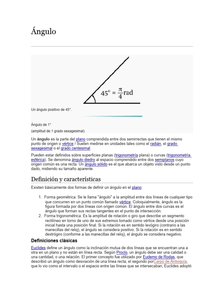 Mediciones Angulares | PDF | Ángulo | Trigonometría