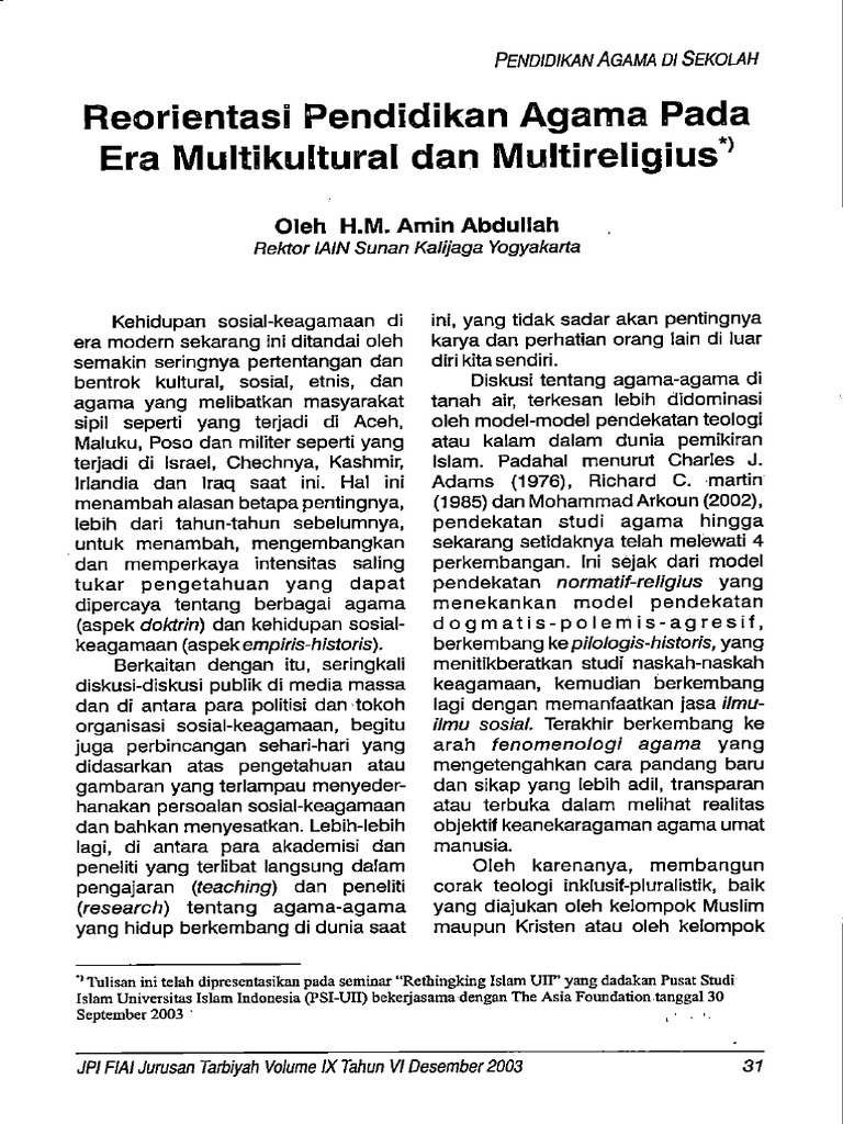 Abdi,+4 +H M +Amin+Abdullah | PDF