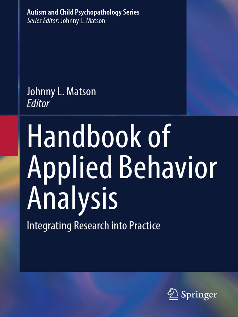 Handbook of Applied Behavior Analysis: Johnny L. Matson | PDF ...