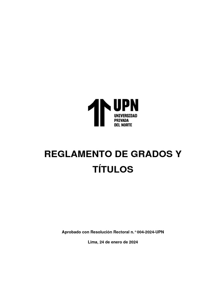 Reglamento Grados Titulos | PDF | Titulo academico | Doctorado