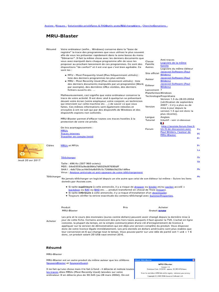 Mru Blaster - HTML | PDF | Microsoft Word | Microsoft