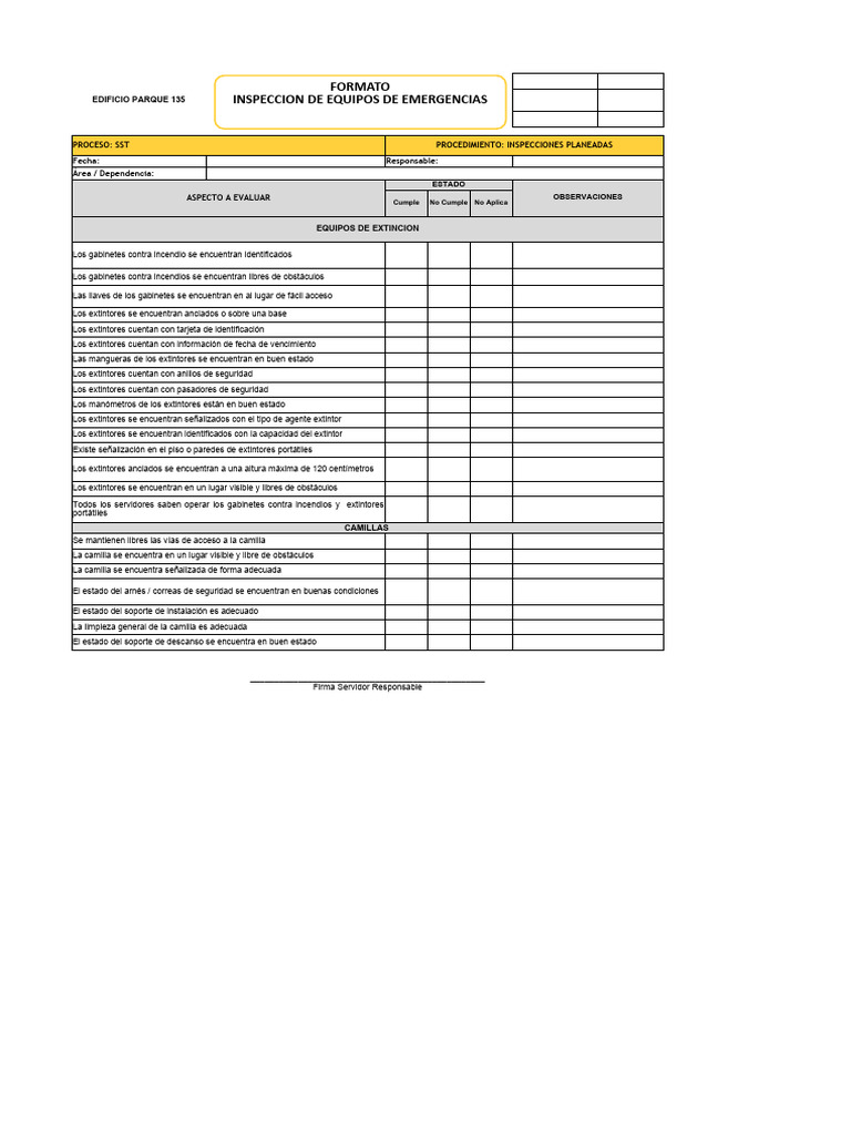 Formatos Inspecciones | PDF | Informática