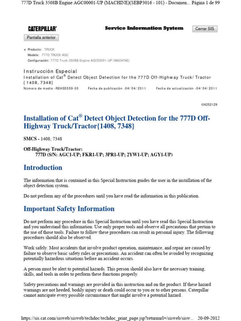 777D Cat Detect | PDF | Welding | Construction
