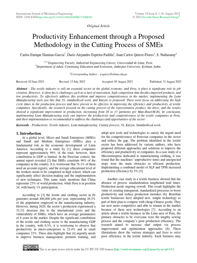 Ijme V10i8p101 | PDF | Lean Manufacturing | Simulation