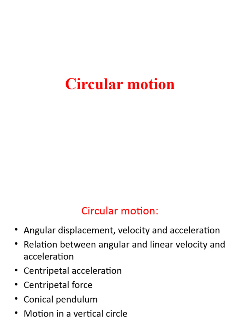 Circular Motion | PDF | Acceleration | Velocity