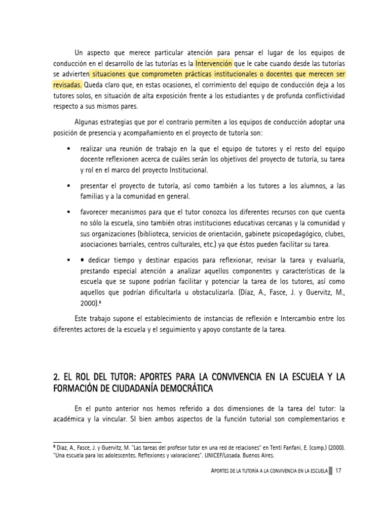 Campelo Et Al - Aportes Del Tutor para La Conviv y La Formación de La ...