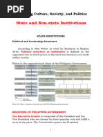 Ucsp - State and Non State Institutions | PDF | Presidents Of The ...