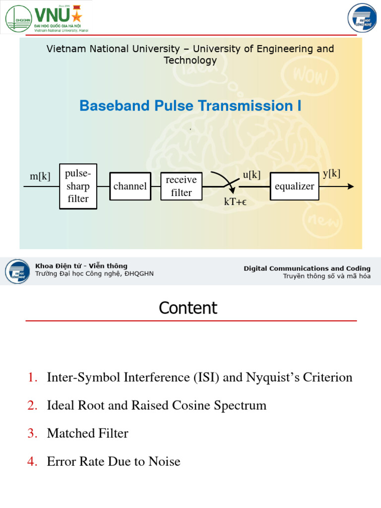 2.baseband Pulse Transmission I - M | PDF | Bandwidth (Signal Processing) | Telecommunications
