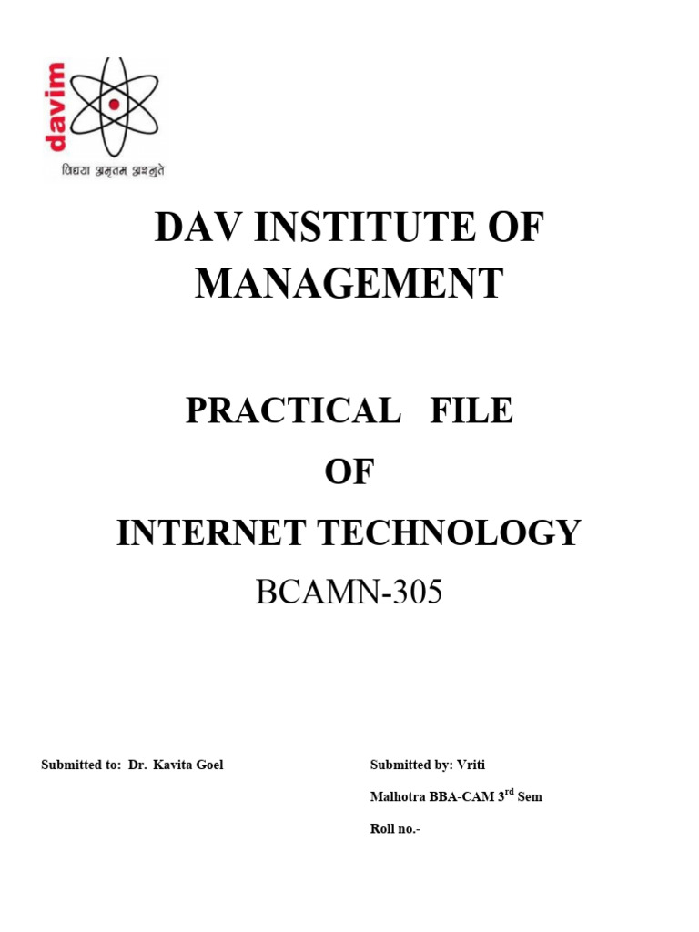 Internet Technology File | Download Free PDF | Dynamic Html | Html Element