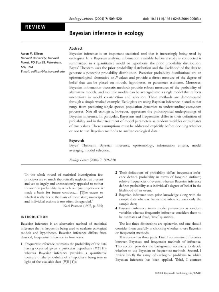 Ellison_2004 | PDF | Statistical Inference | Bayesian Inference