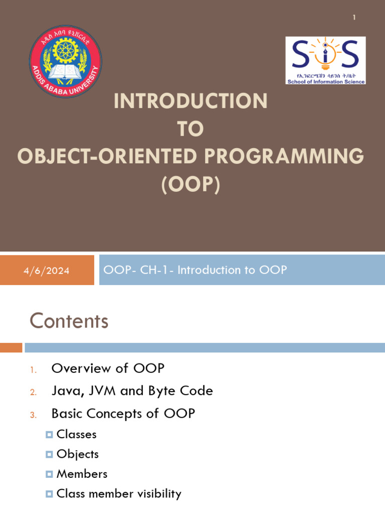 OOP-Chapter 1 | PDF | Class (Computer Programming) | Method (Computer Programming)