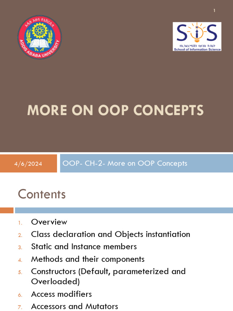 OOP-Chapter 2 | PDF | Method (Computer Programming) | Class (Computer Programming)