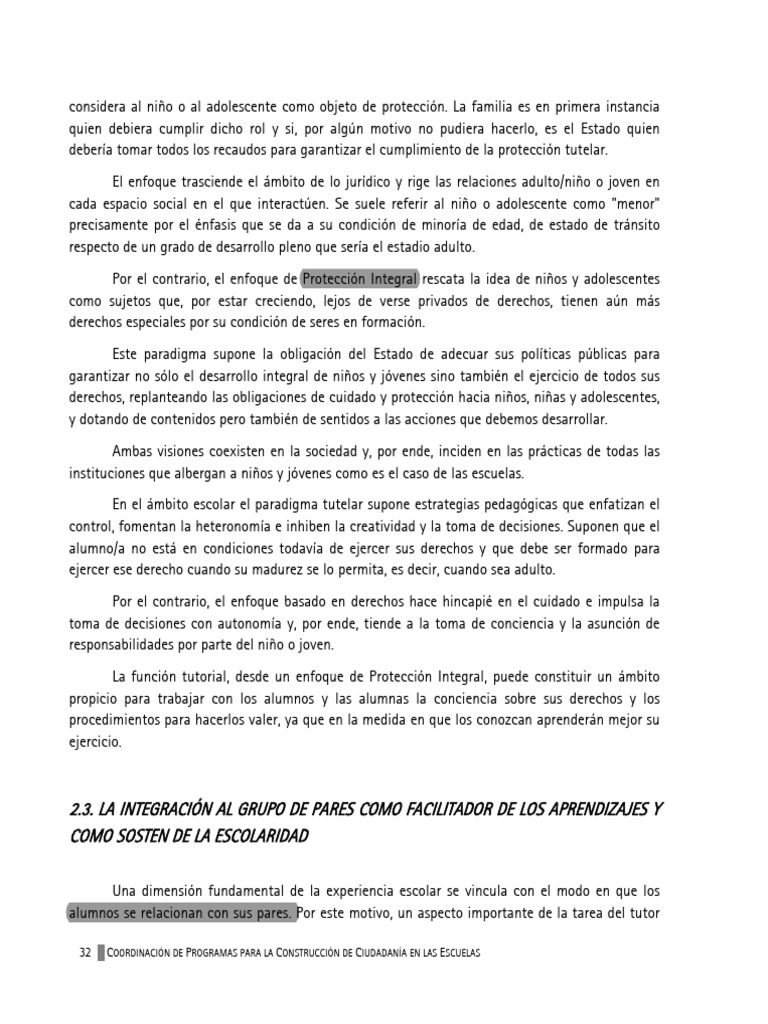 Campelo Et Al - Integración Al Grupo de Pares Como Sosten de La Escolaridad y Ajes | PDF ...