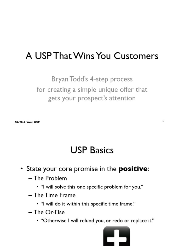 Create a Winning USP in 4 Steps | PDF | Business