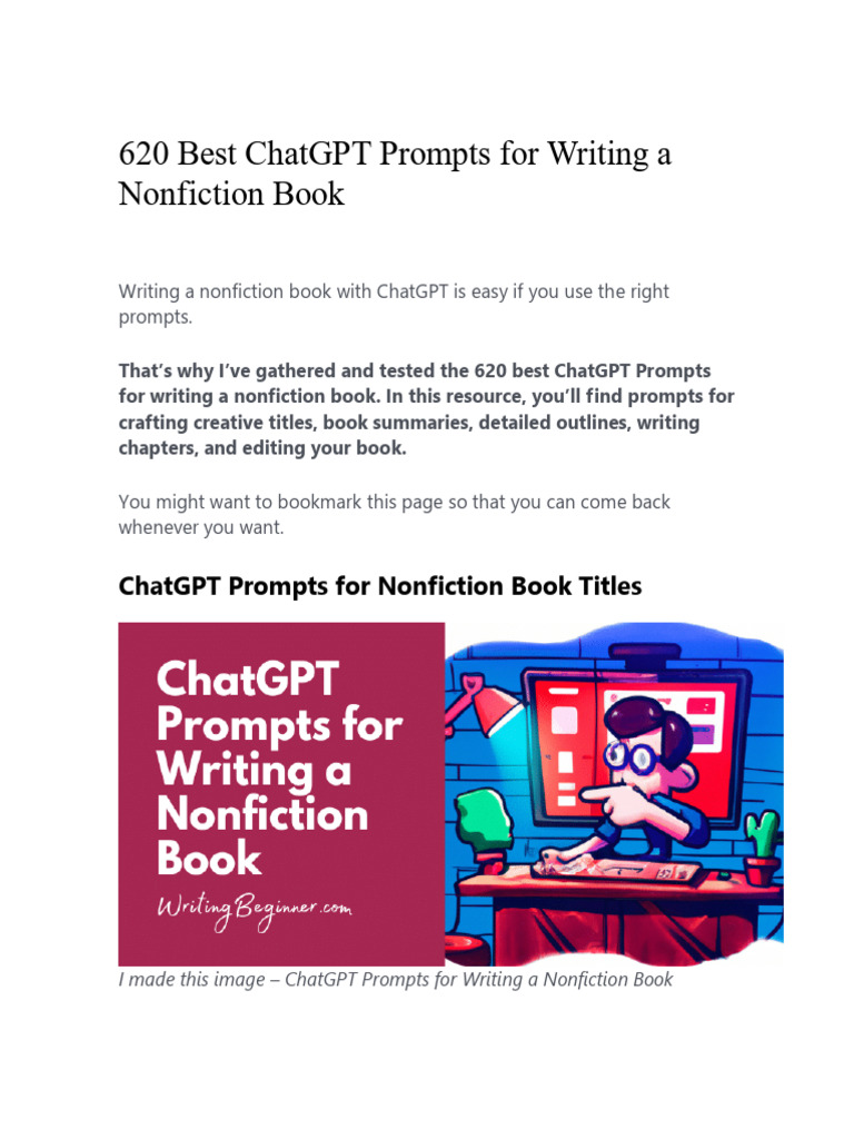 620 ChatGPT Prompts for Nonfiction Writing | PDF | Narrative | Non Fiction