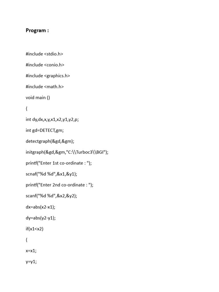 CG Practical 2nd | PDF