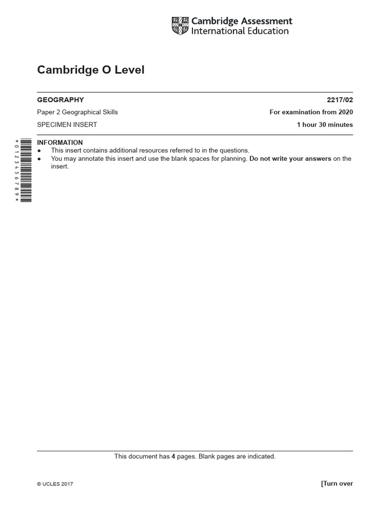 2020 Specimen Paper 2 Insert | PDF