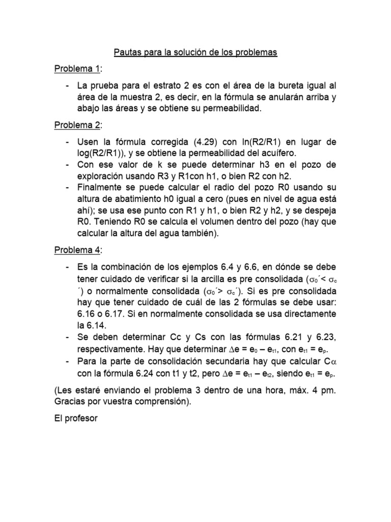 Pautas Para La Soluci n de Los Problemas 1 1 | PDF