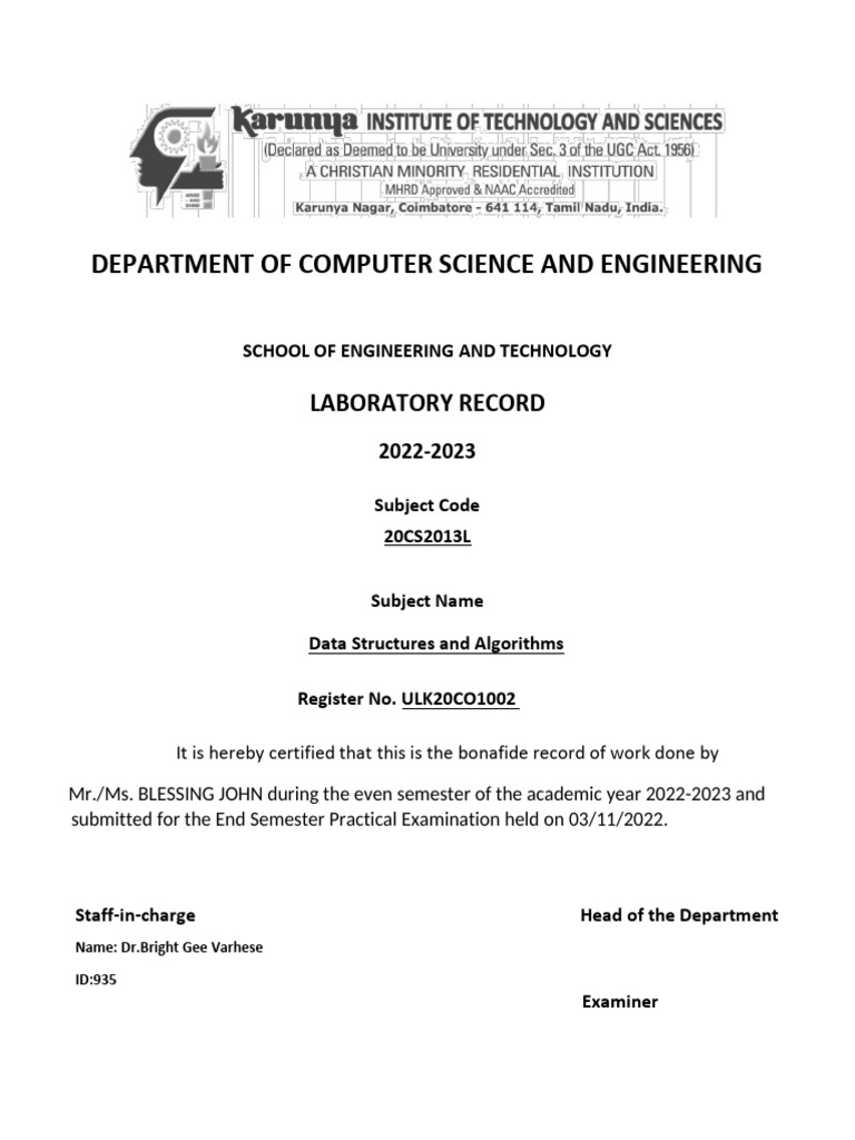 Dsa 20cs2013l Final Lab-Urk20co1008 | PDF | Queue (Abstract Data Type) | Computer Programming