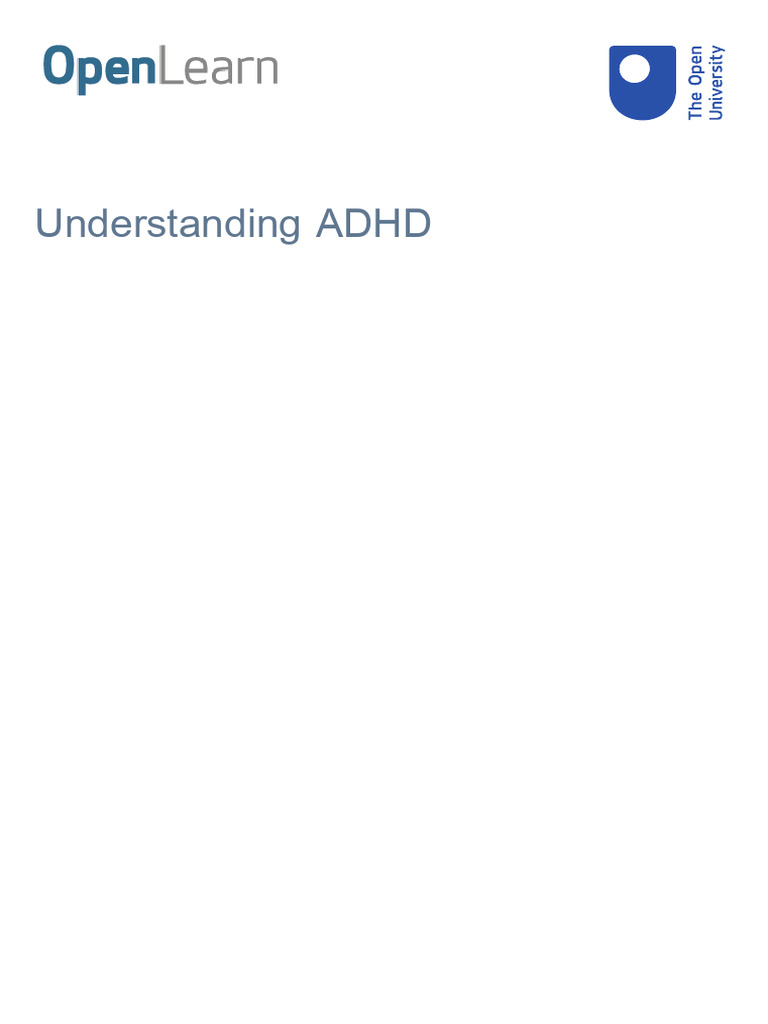 Understanding Adhd Printable | PDF | Attention Deficit Hyperactivity ...