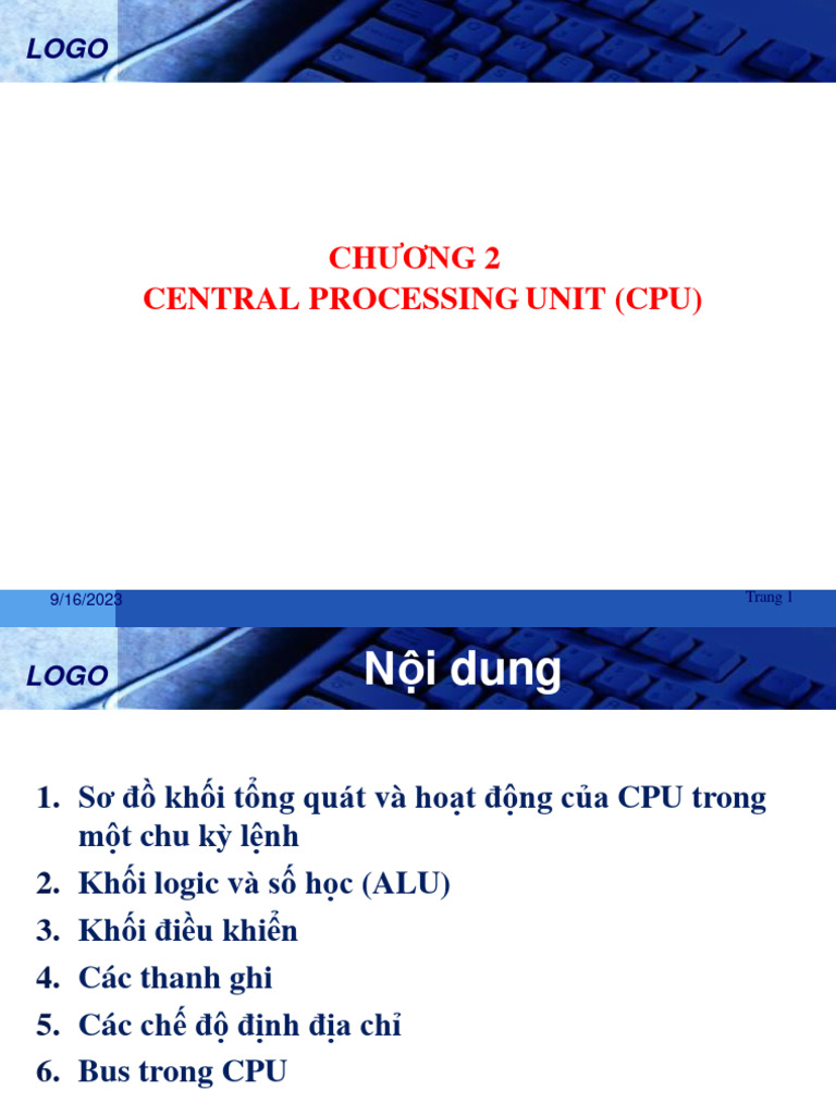 Chuong 2 - CPU | PDF