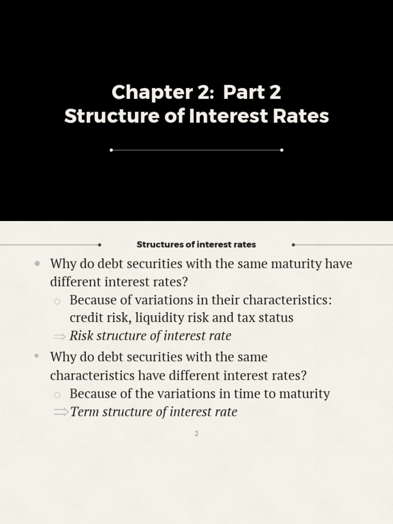 Chap 2 (2) Structure of IR | PDF | Yield Curve | Bond Credit Rating