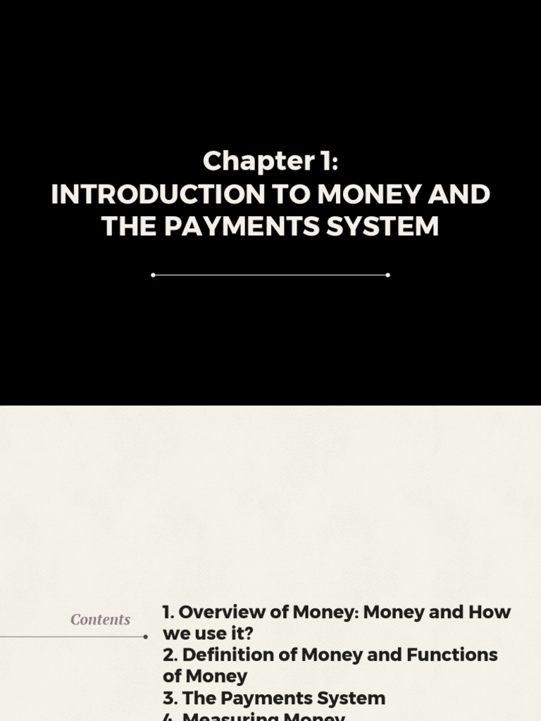 Chap 1 - Money and The Payments System | PDF | Money | Money Supply