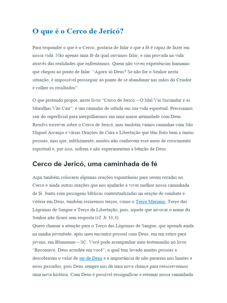 O Que É o Cerco de Jericó | PDF