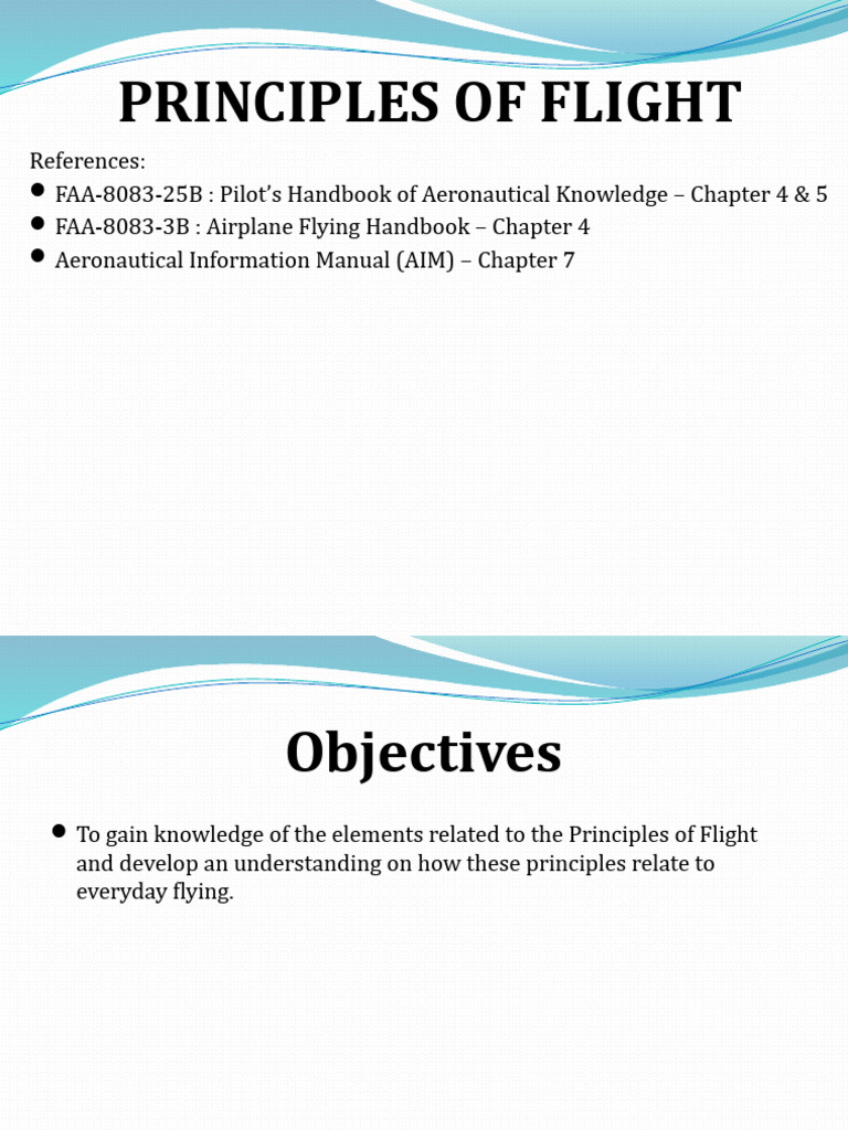 Principles of Flight | PDF | Lift (Force) | Airfoil