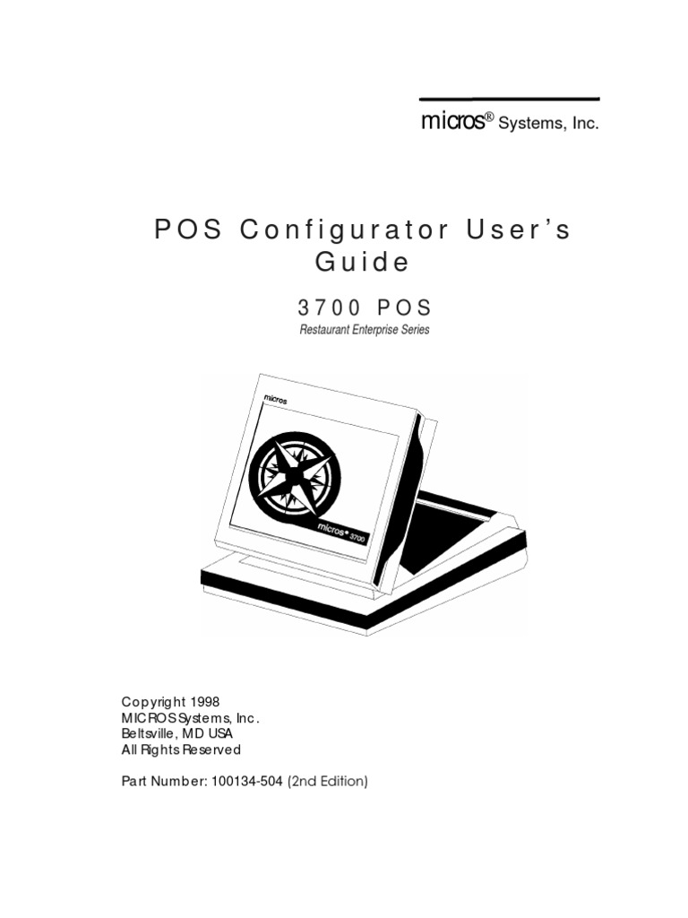 Micros 3700 POS Configurator Manual | PDF | Point Of Sale | Touchscreen