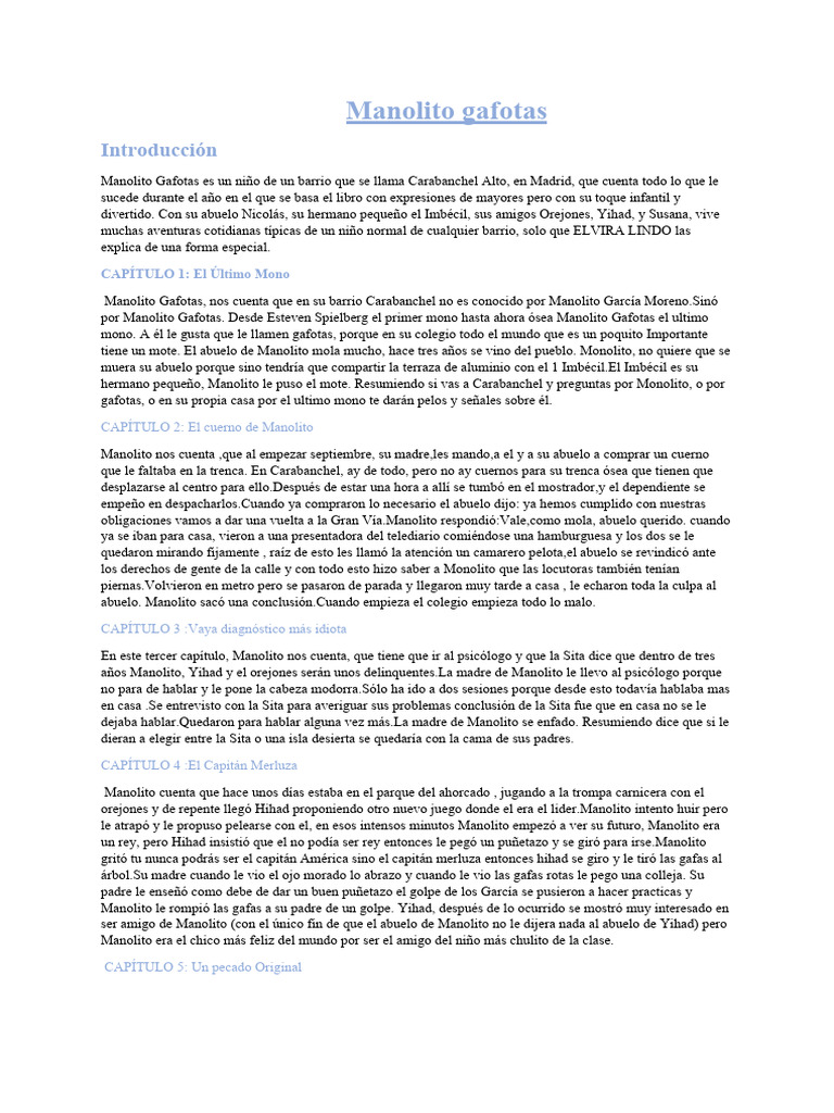 Manolito Gafotas | PDF