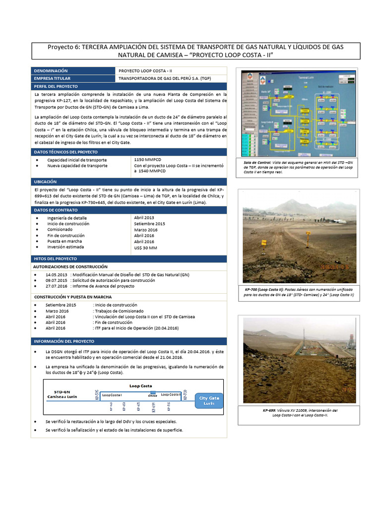 Proyecto Loop Costa II | PDF