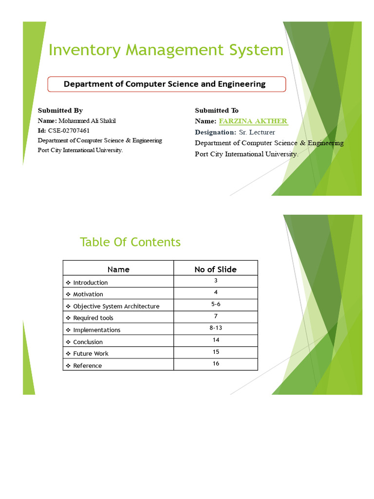 Inventory Management System | PDF