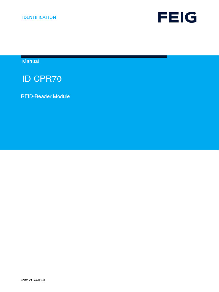 FEIG CPR70 Manual | PDF | Usb | Telecommunications