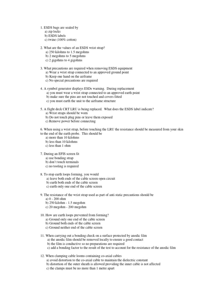 Esd V3 | PDF | Coaxial Cable | Electrostatic Discharge