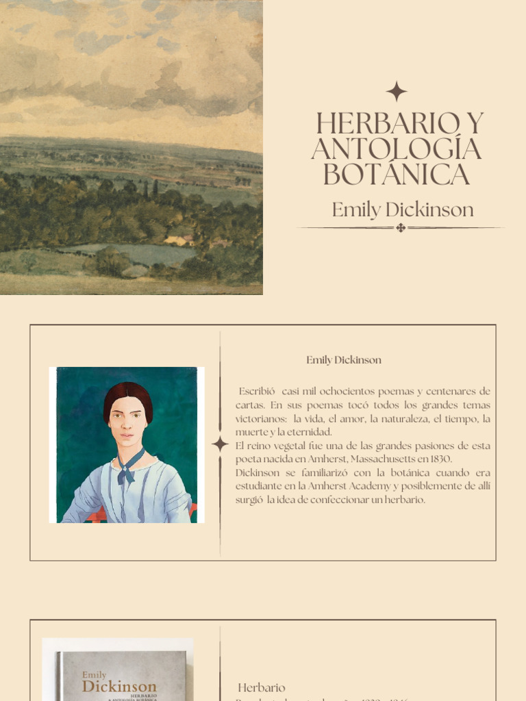 Herbario y Antología de Emily Dickinson | PDF | Emily Dickinson